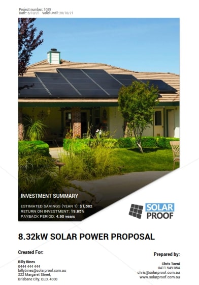 Example Solar Proposal Templates - Solar Proof Software